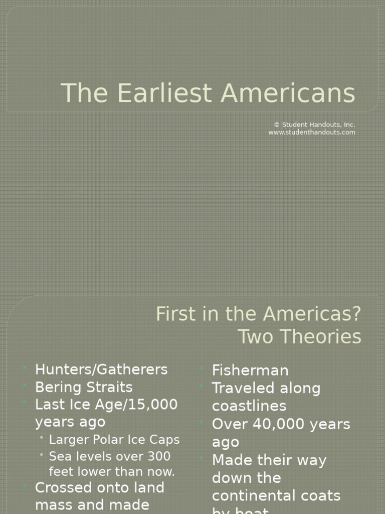 The Earliest Americans: Cultures & Civilizations | PDF | Pre Columbian Era