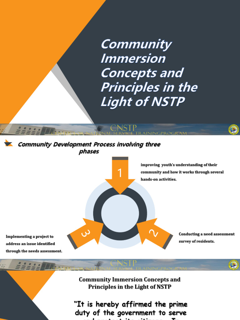 Module 1 Community Immersion Concepts and Principles in The Light of ...