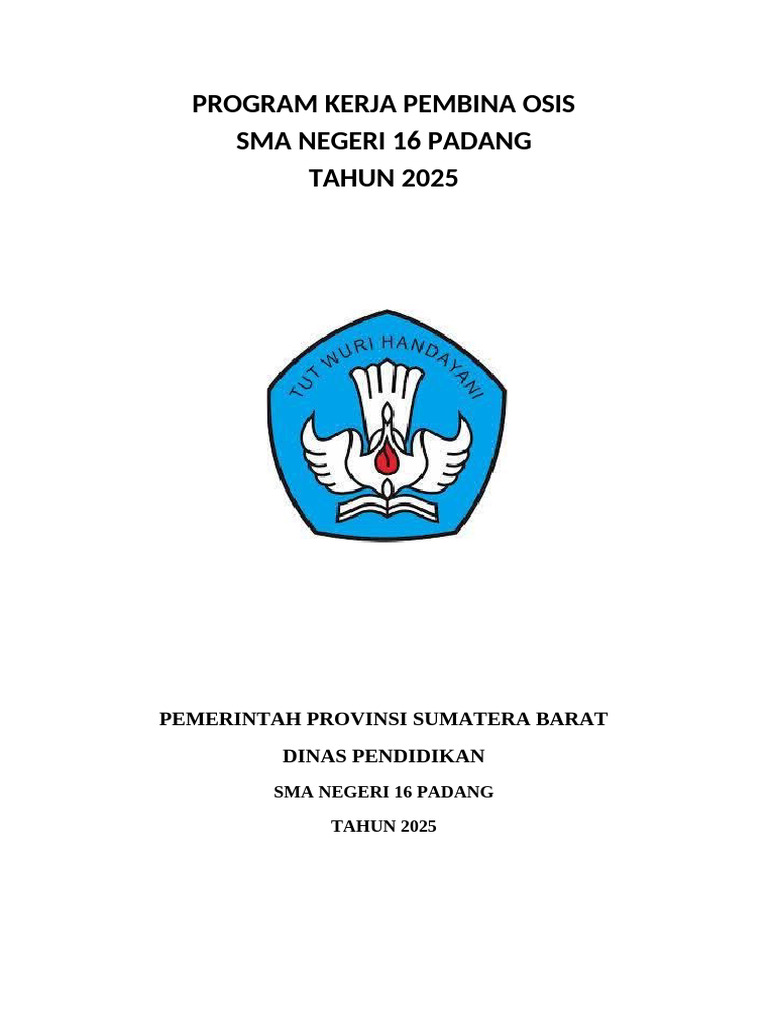 Program Kerja Pembina Osis 2025 | PDF
