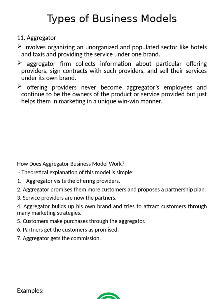 Types of Business Models | PDF | License | Business Economics