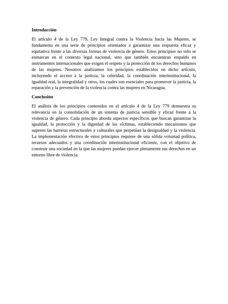 Artículo 4 Ley 779 | PDF