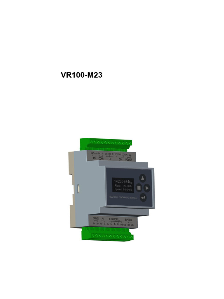 VR100-MS23 Weighing Control Module Manual | PDF | Analog To Digital ...