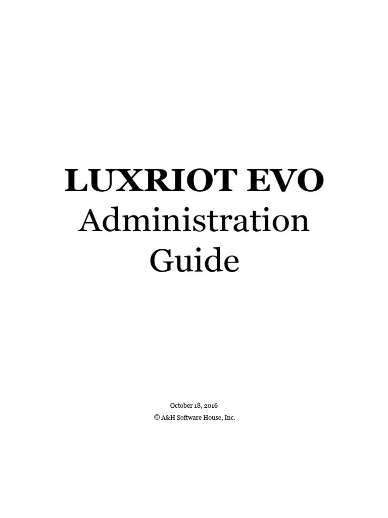 Luxriot EVO Administration Guide | PDF | Command Line Interface | Port (Computer Networking)