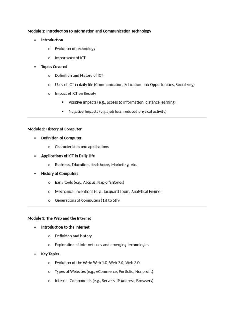 ICT Fundamentals: Impact and Trends | PDF