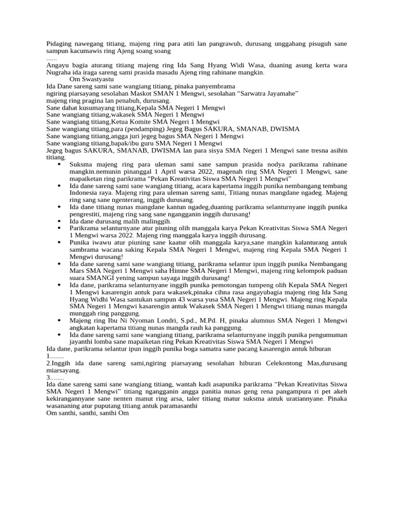 Teks Ugrawakia Revisi Dea | PDF