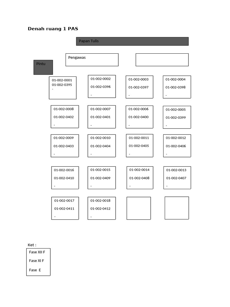 Denah TEMPAT DUDUK | PDF