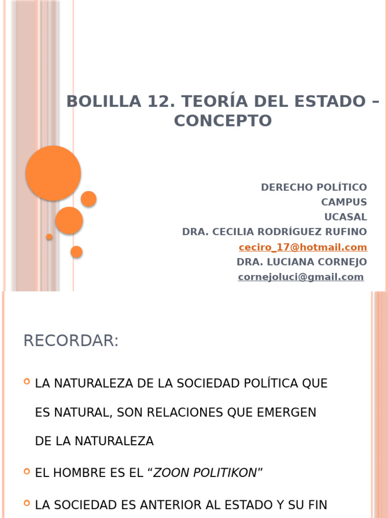 Teoría del Estado: Conceptos Clave | PDF | Estado (política) | Soberanía