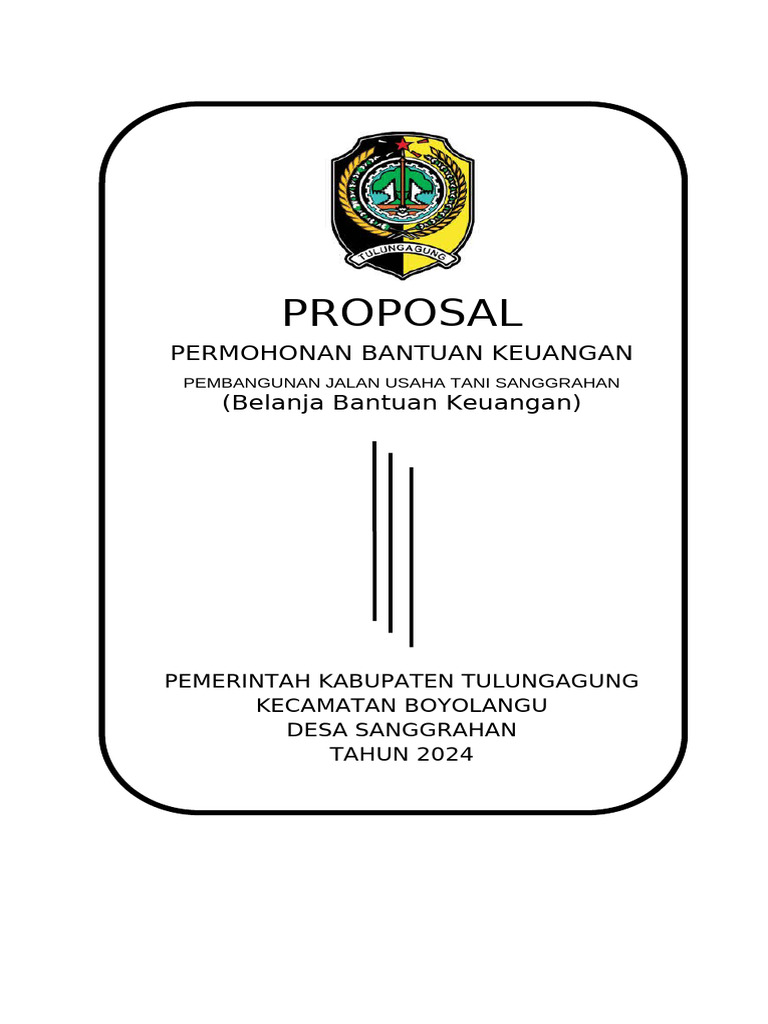 Proposal BK Rabat Jalan Usaha Tani 2024 | PDF
