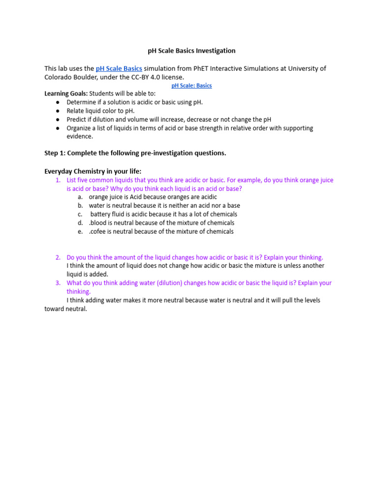 Canvas PH Scale Basics | PDF | Acid | Ph