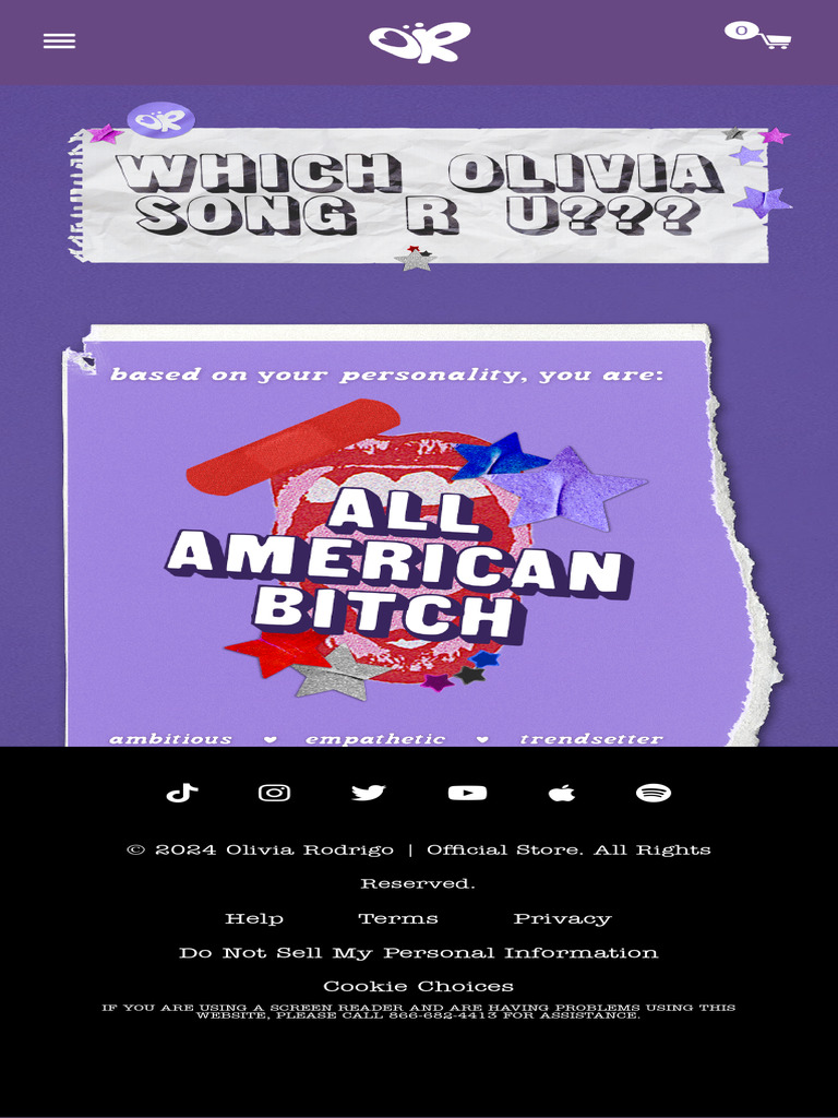 Olivia Rodrigo Official Store Info | PDF