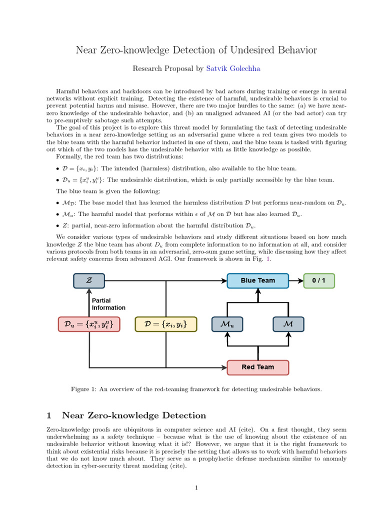 Near Zero Knowledge Existence of Undesired Behaviors | PDF | Artificial ...