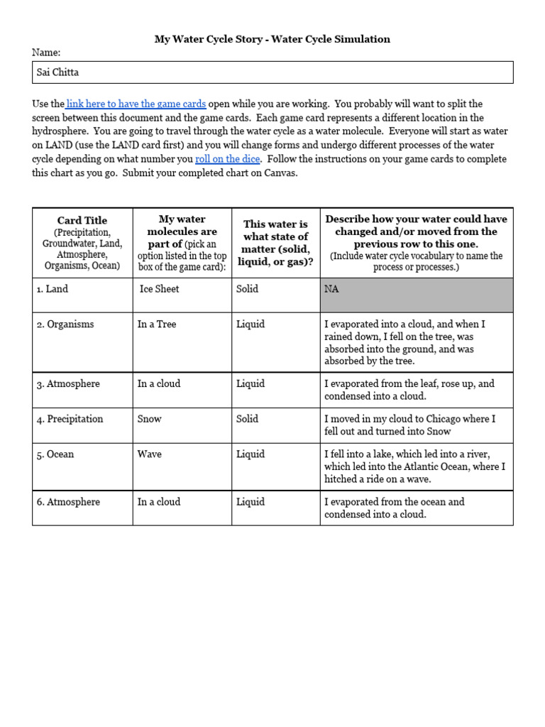 Water Cycle Simulation | PDF | Water Cycle | Water