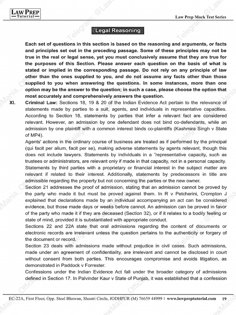 Legal Reasoning — 5 by LPT | PDF