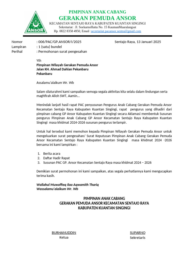 Contoh_Form_SK_PAC_SINGHIL-1[1] | PDF