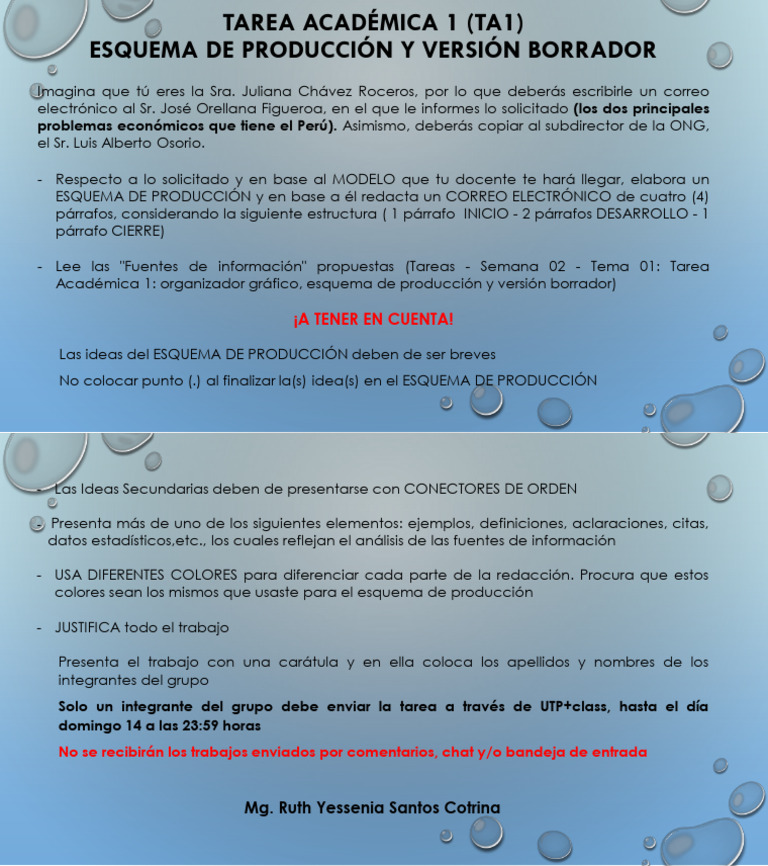 Indicaciones Versión Borrador - Ta1 | PDF