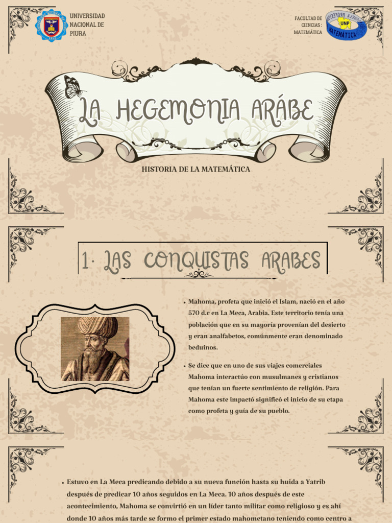 La Hegemonía Árabe en Matemáticas | PDF | Álgebra | Ecuaciones