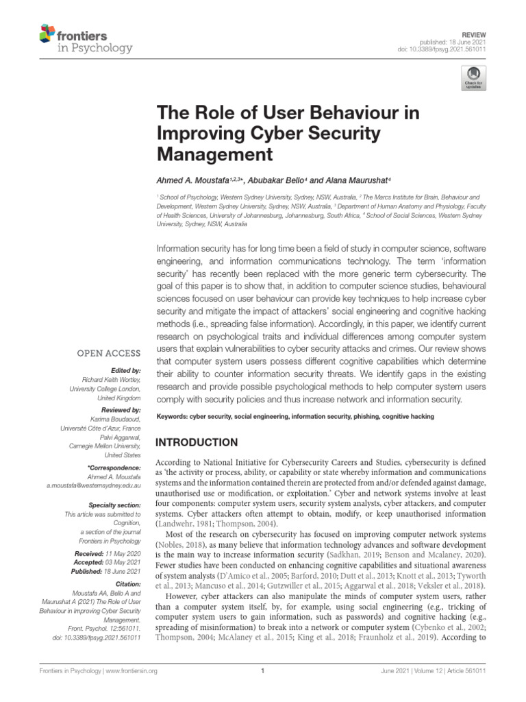 fpsyg-12-561011 | PDF | Computer Security | Security