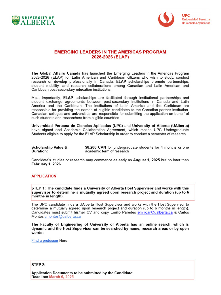 Elap Upc 2o25-2026 | PDF