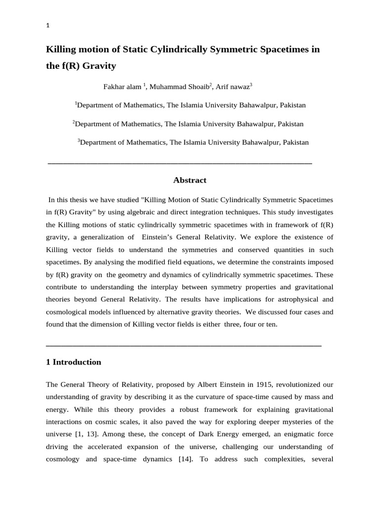 2nd Research Paper | PDF | General Relativity | Spacetime