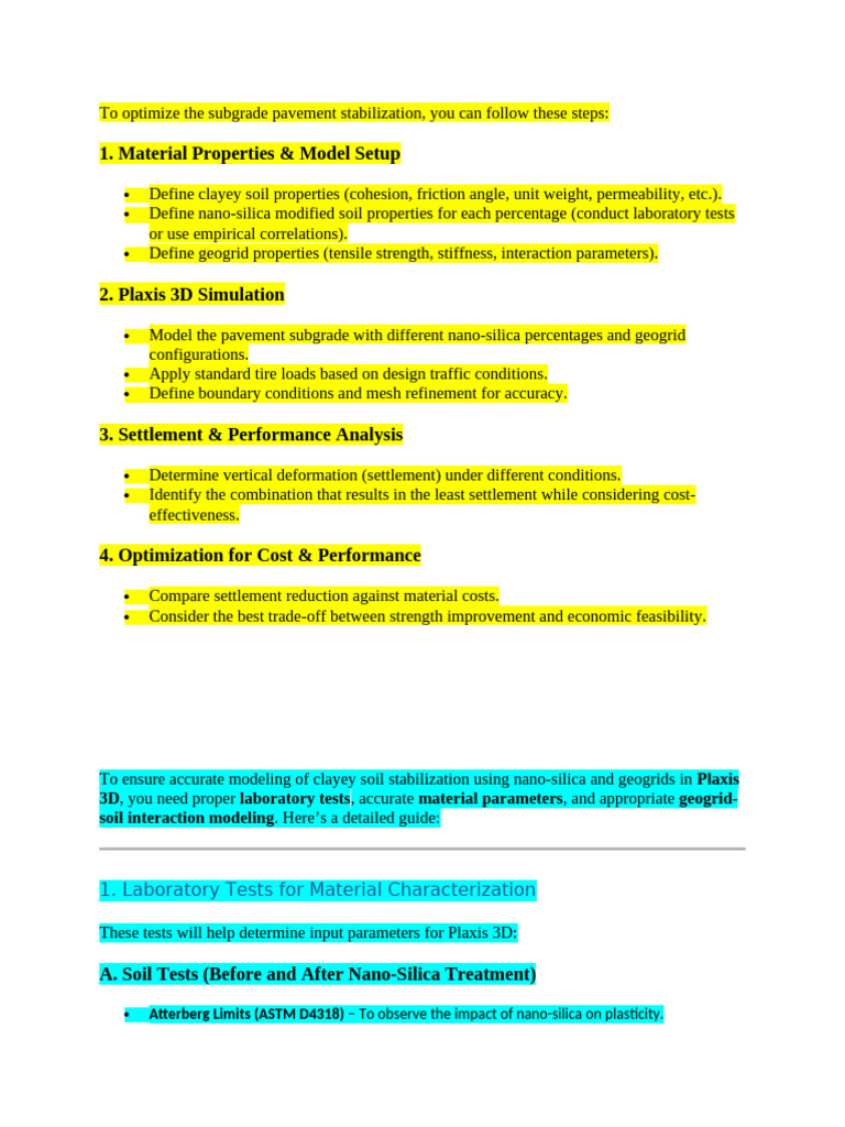 Plaxis Nano Silica Geo Grid | PDF | Road Surface | Geotechnical Engineering
