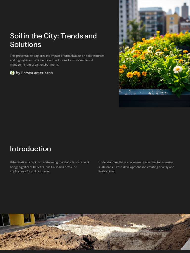Soil in The City Trends and Solutions | PDF | Soil | Urban Agriculture