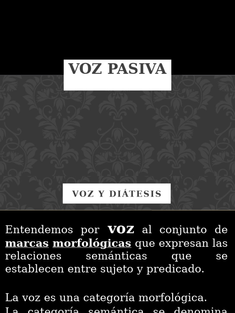 Voz Pasiva | PDF