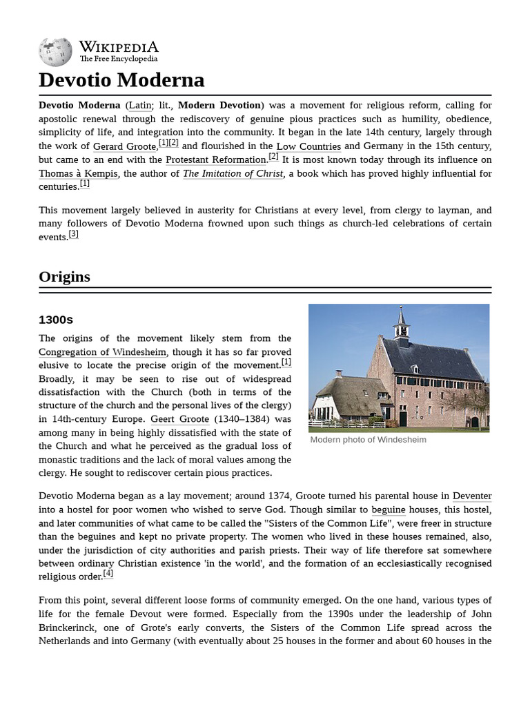 Devotio_Moderna | PDF | Christian Mysticism | Spirituality