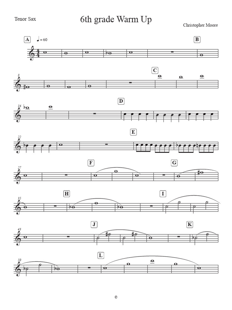 6th+Grade+Warm+Up+ +Tenor+Sax 2 | PDF