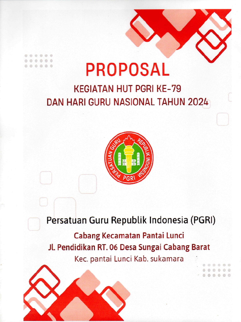 PROPOSAL HUT PGRI dan HGN TAHUN 2024 | PDF