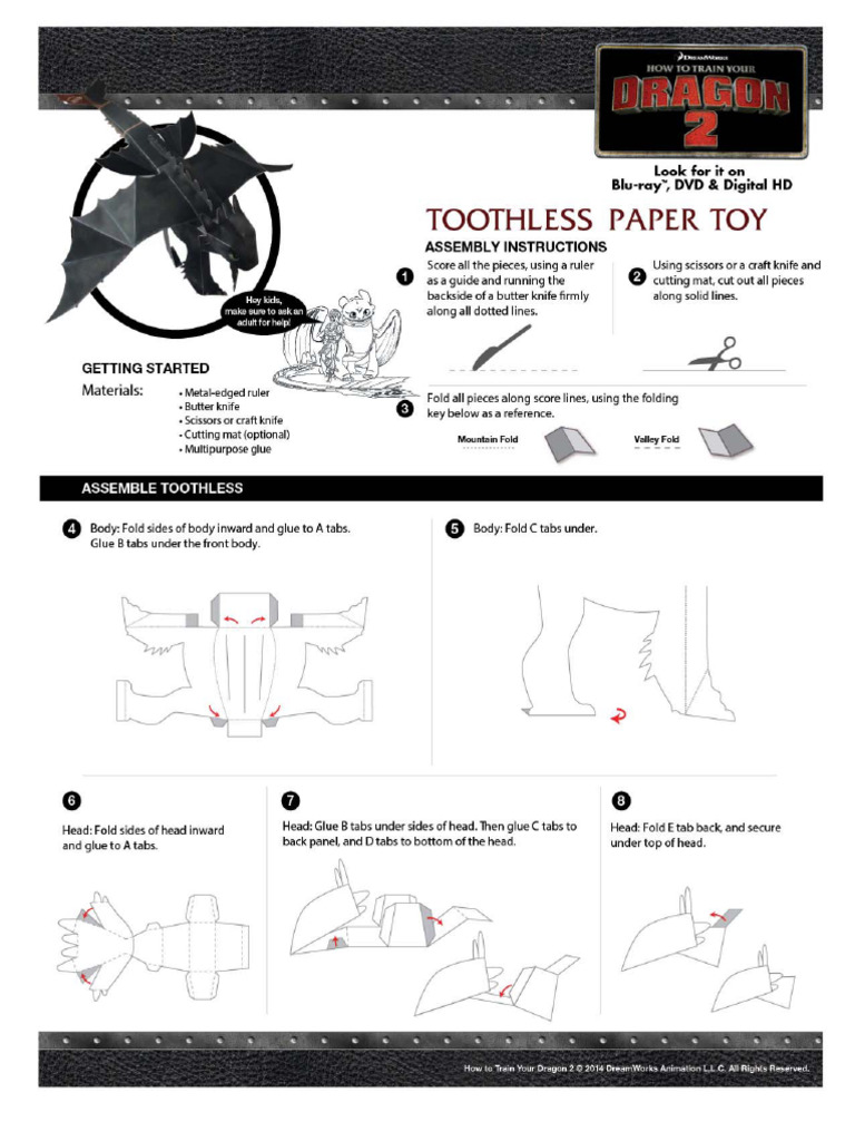 Toothless-Paper-Toy | PDF