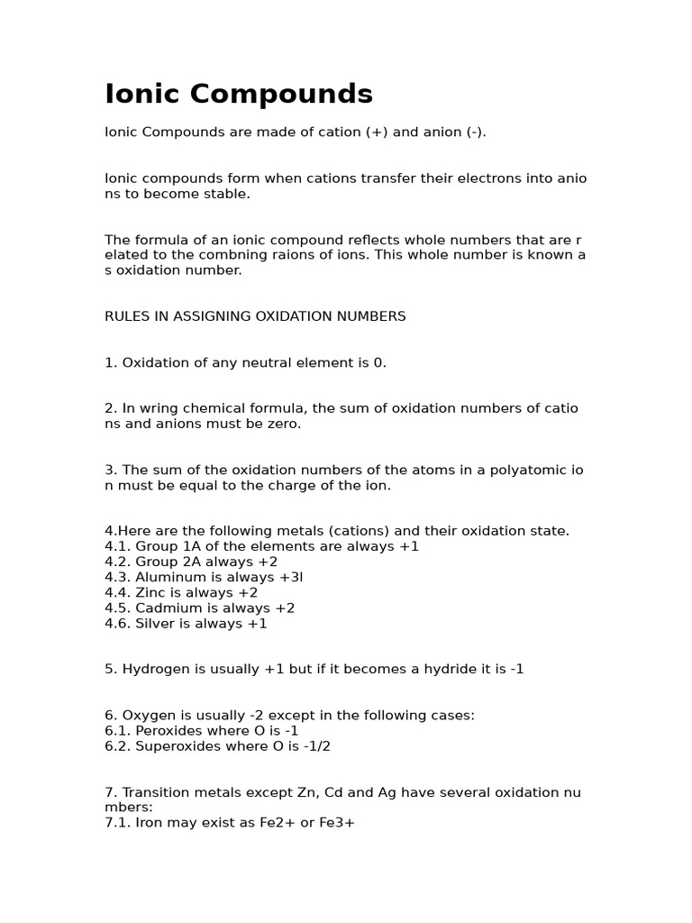Ionic Compounds | PDF