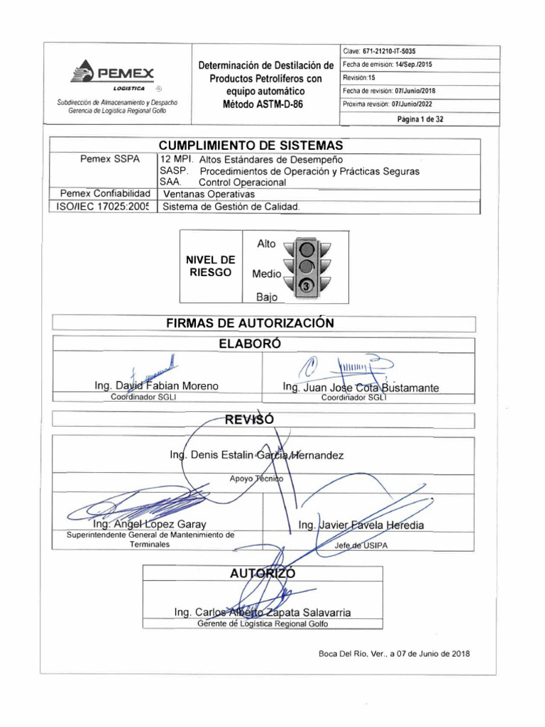 Método Astm d 86 | PDF | Destilación | Logística