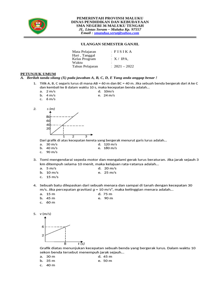 Soal Uas Kelas X | PDF