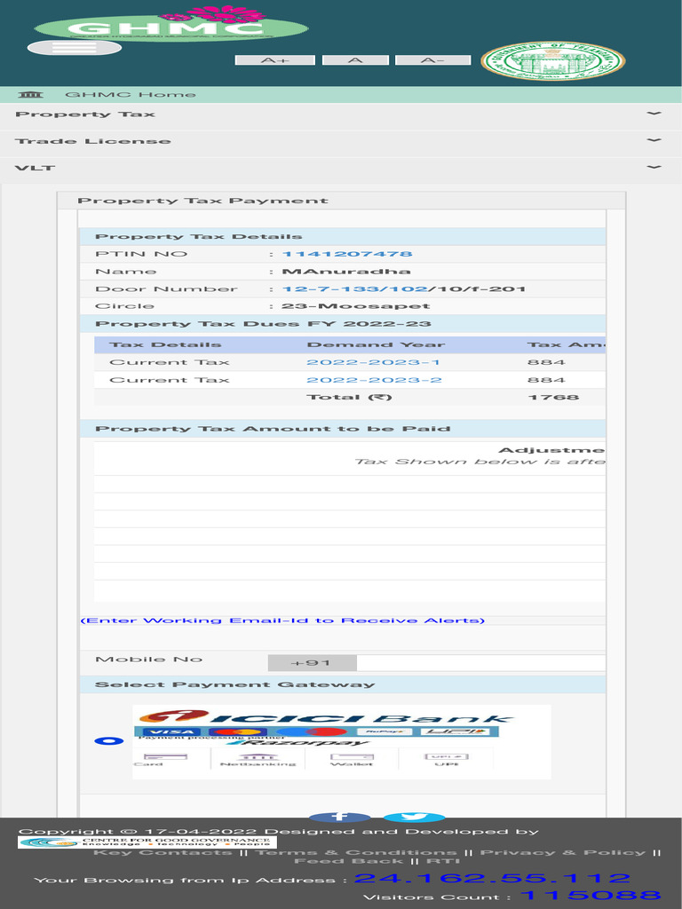 GHMC Property Tax | PDF