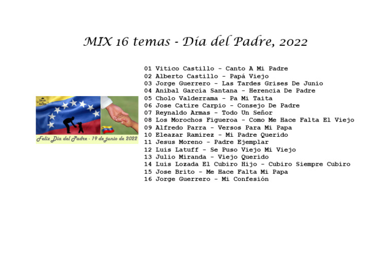 MIX 16 Temas Dia Del Padre | PDF