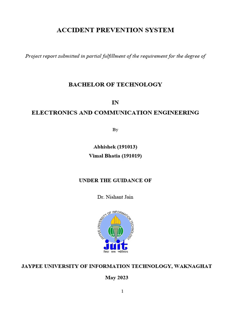 Accident Prevention System | PDF | Infrared | Traffic Collision