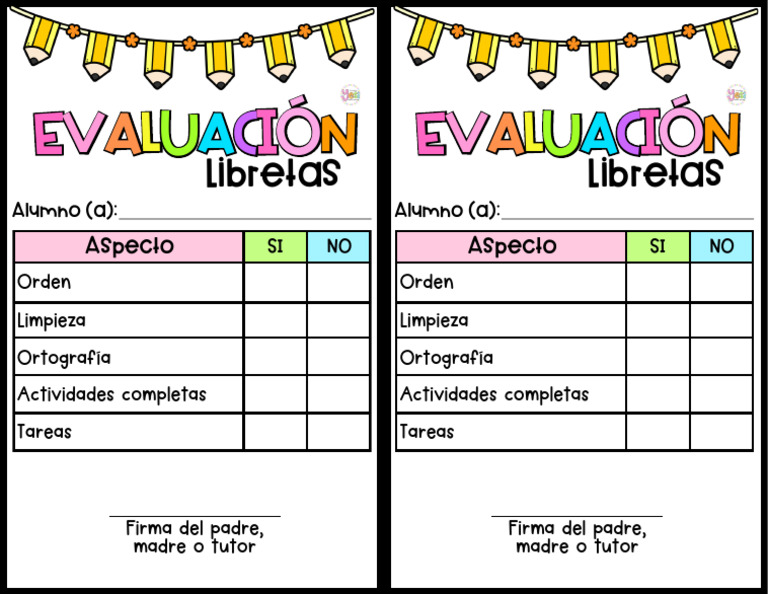 Evaluación de Libretas Escolares | PDF