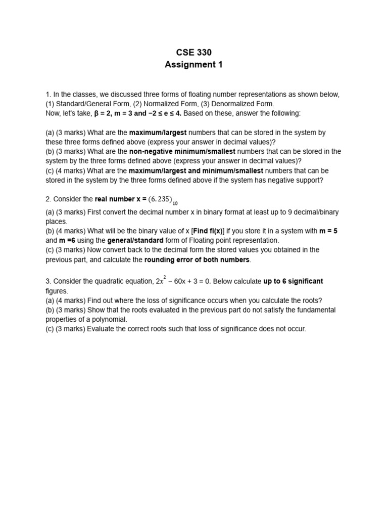 Assignment1-Cse330 - Fall 2024 | PDF