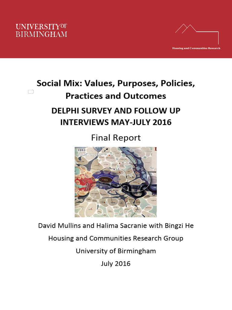Social Mix - Values, Purposes, Policies, Practices and Outcomes Delphi ...