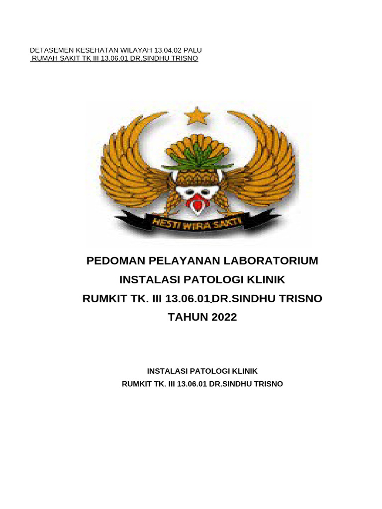 Pedoman Pelayanan Laboratorium | PDF