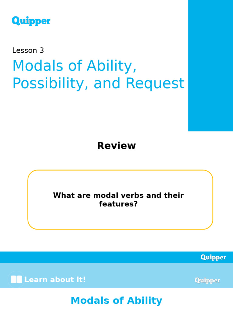 Modals: Ability, Possibility, Request | PDF