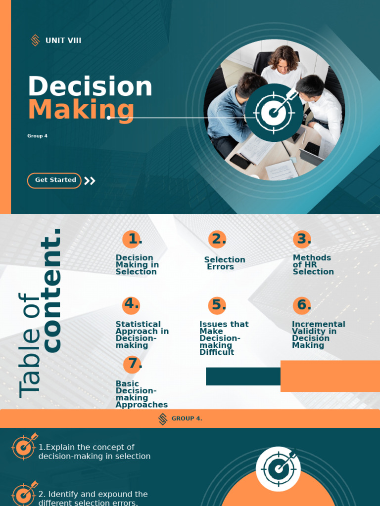 Group 4 - Decision Making | PDF | Validity (Statistics) | Decision Making