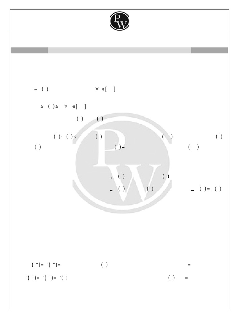 Continuity, Differentiability, and Limits | PDF | Function (Mathematics) | Continuous Function