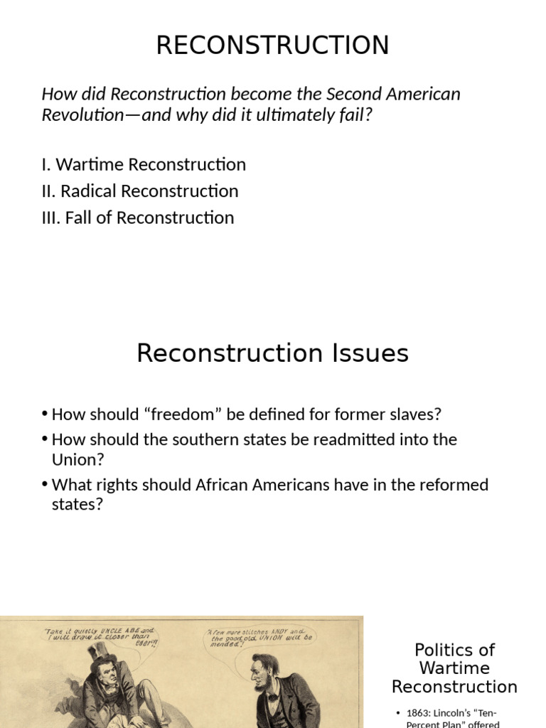 Reconstruction: America's Second Revolution | PDF | Reconstruction Era ...