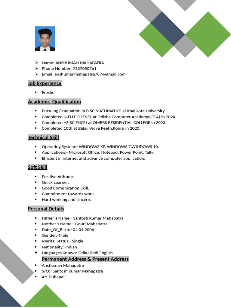 Anshuman CV | PDF