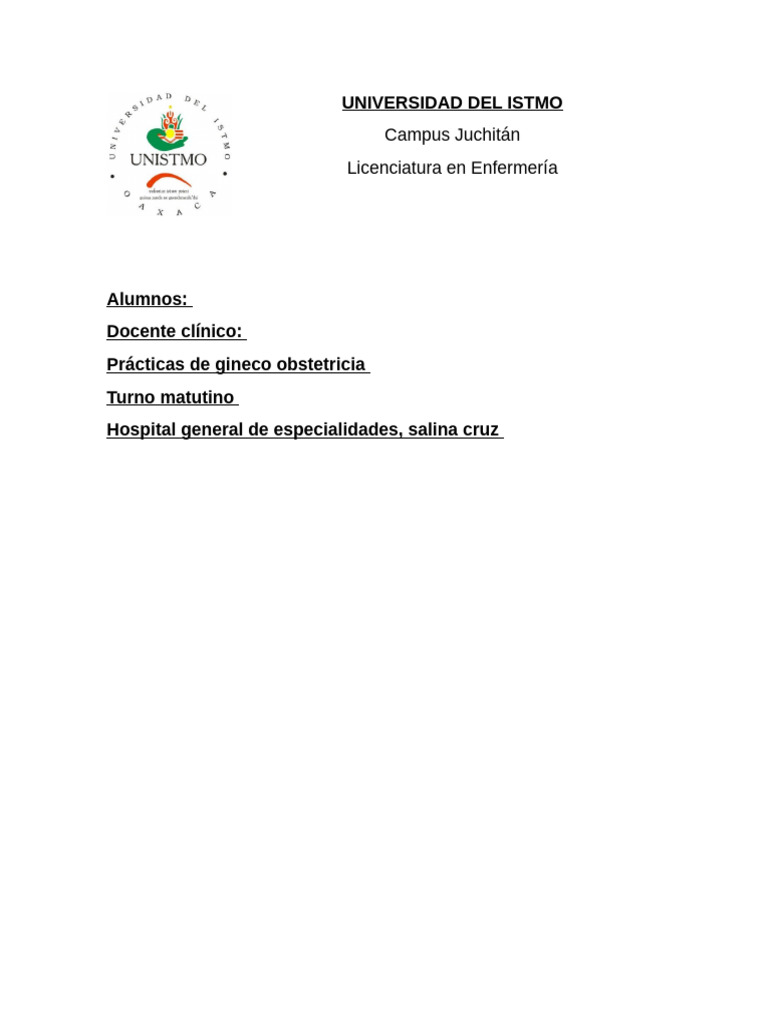 PAE Gineco HGESC | PDF | Parto | Enfermería