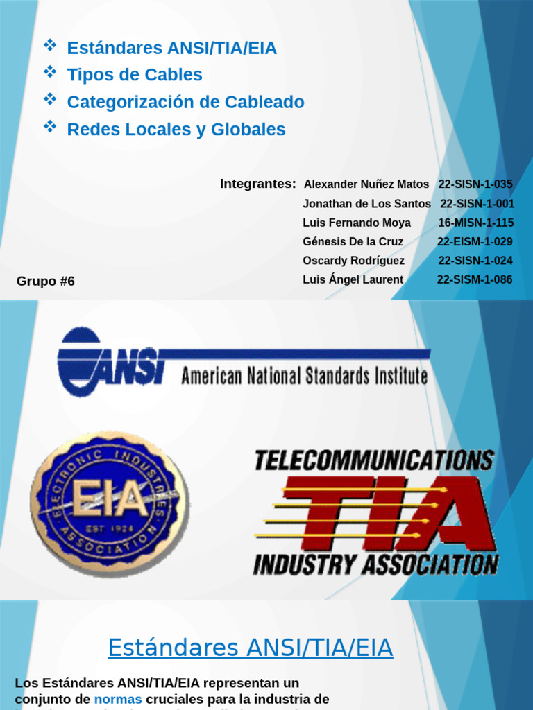 Estándares ANSI | PDF | Cable coaxial | Red de computadoras