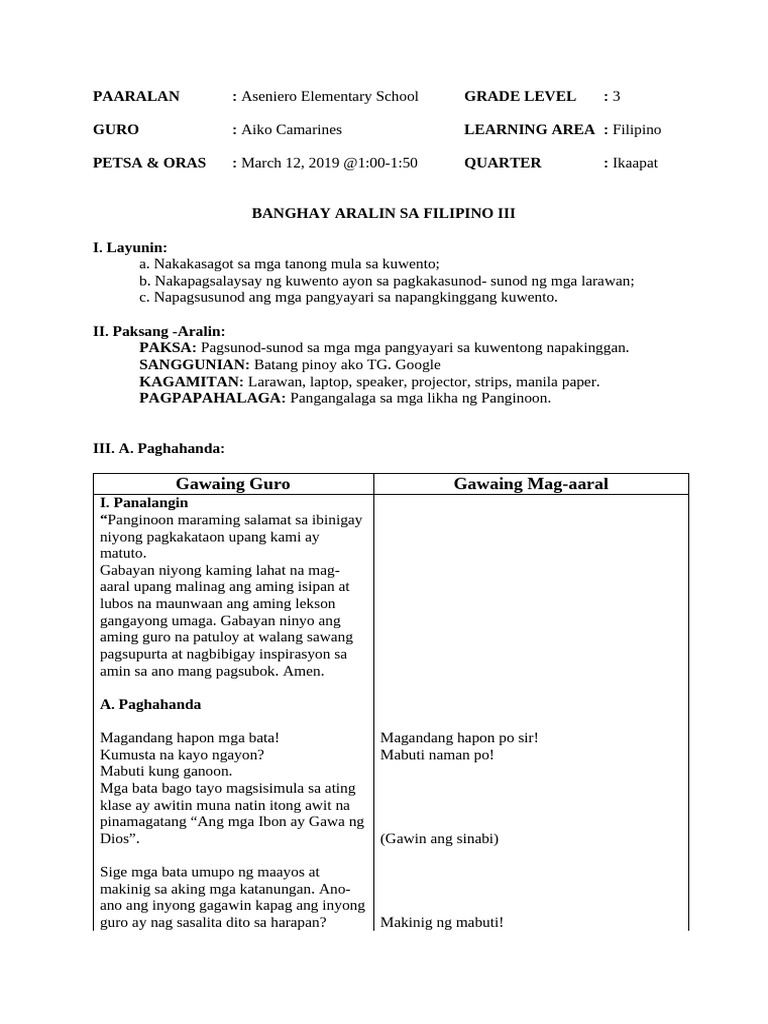 Lesson Plan in Mathematics | PDF