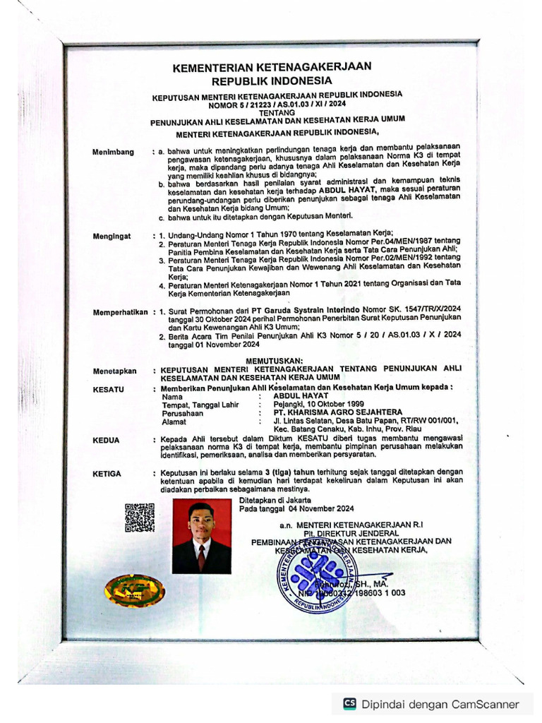 SKP Fan Sertif K3 | PDF