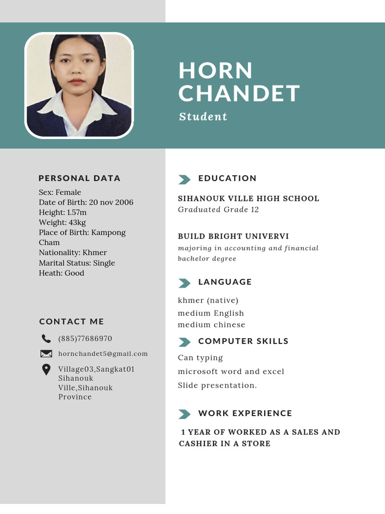 Horn Chandet’s CV | PDF